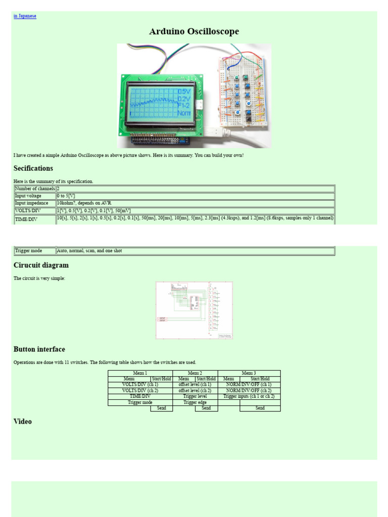 Arduino Oscilloscope Pdf Arduino Manufactured Goods