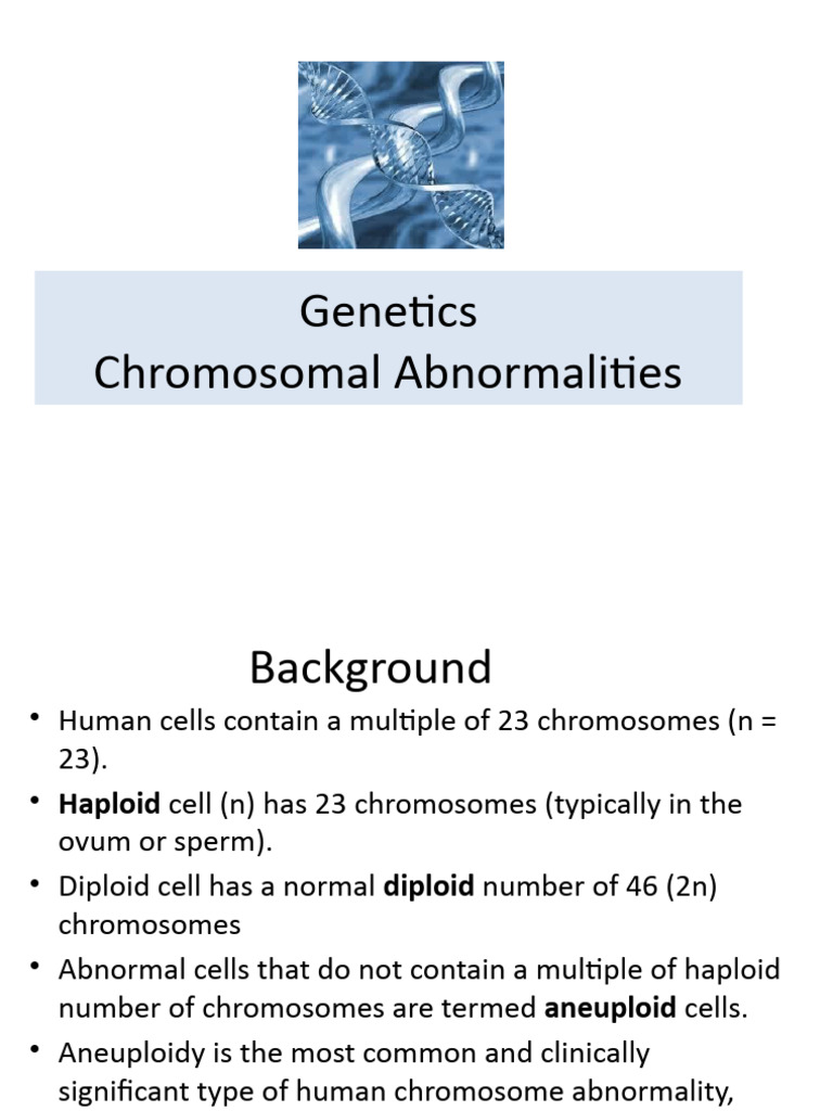 Chromosomal and Genetics | PDF | Genetic Disorder | Dominance (Genetics)