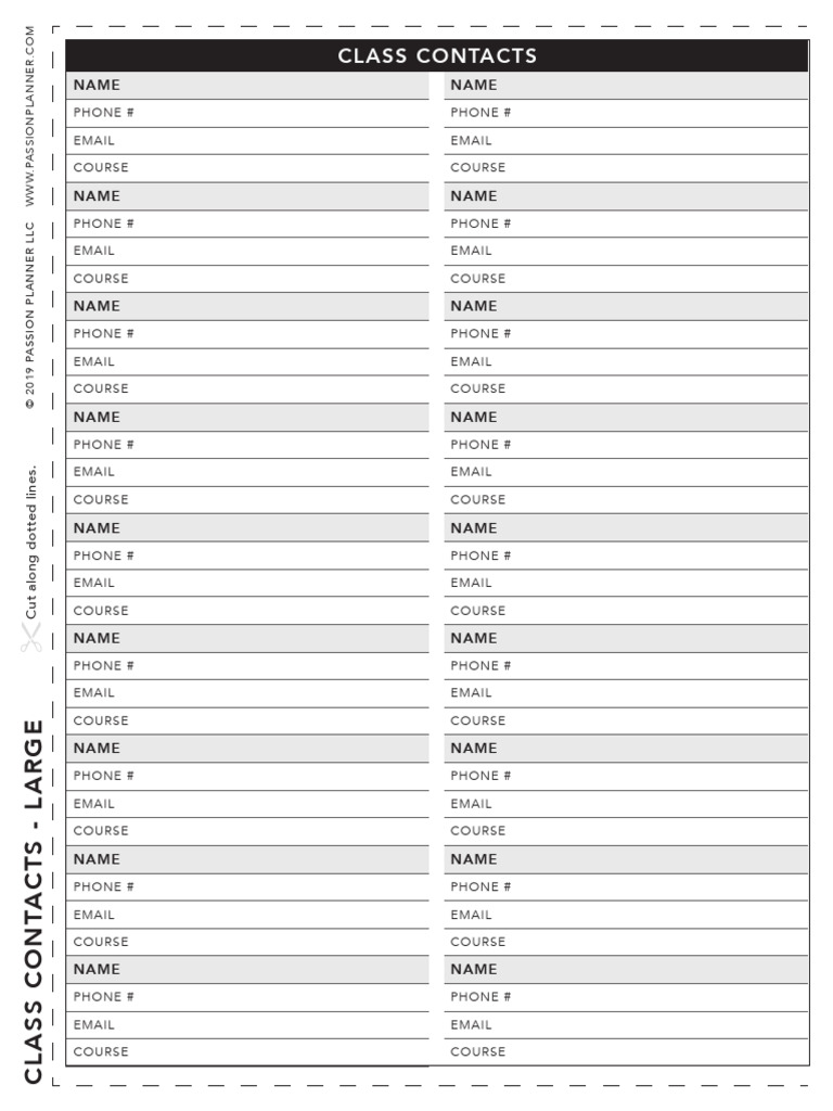 Class Contacts Large | PDF