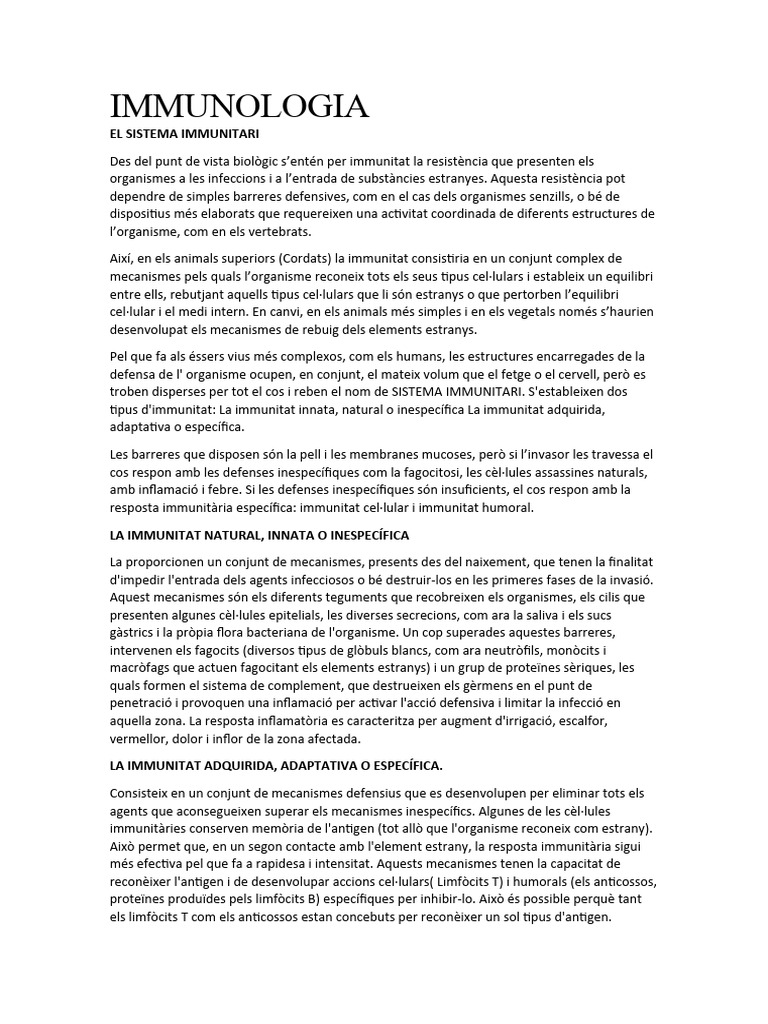 IMMUNOLOGIA | PDF