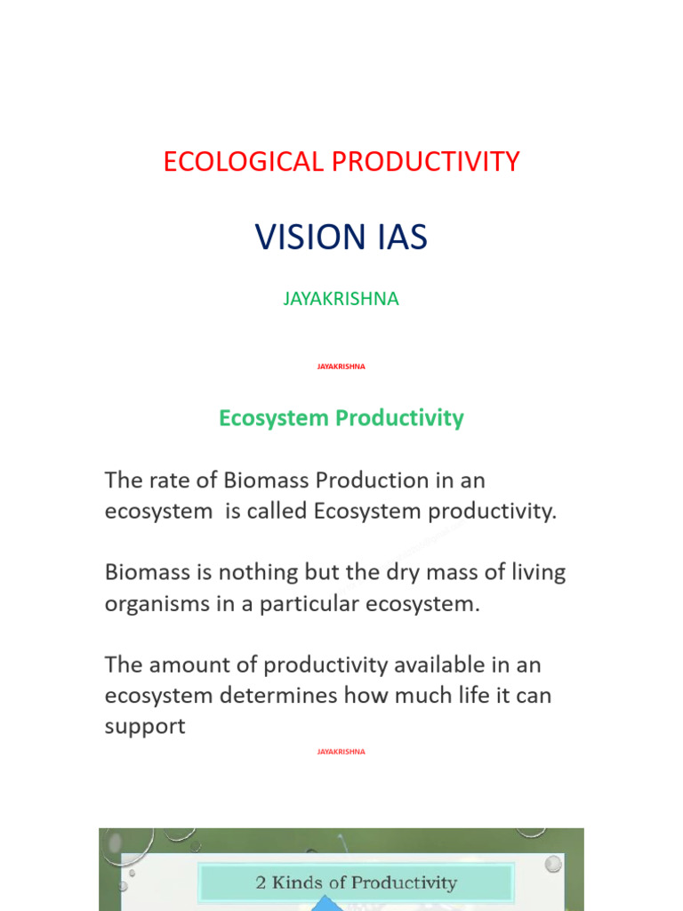 Ecosystem Productivity Explained | PDF | Primary Production | Ecosystem