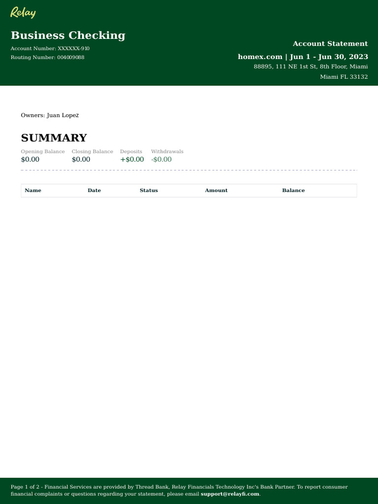 Relay 2023-06-01 #9205 Edited | PDF | Banks | Debit Card