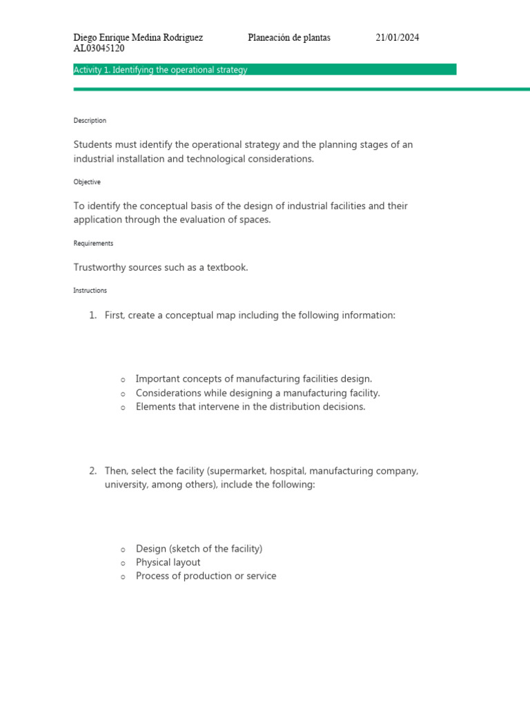 Activity 1 | PDF | Lean Manufacturing | Automation