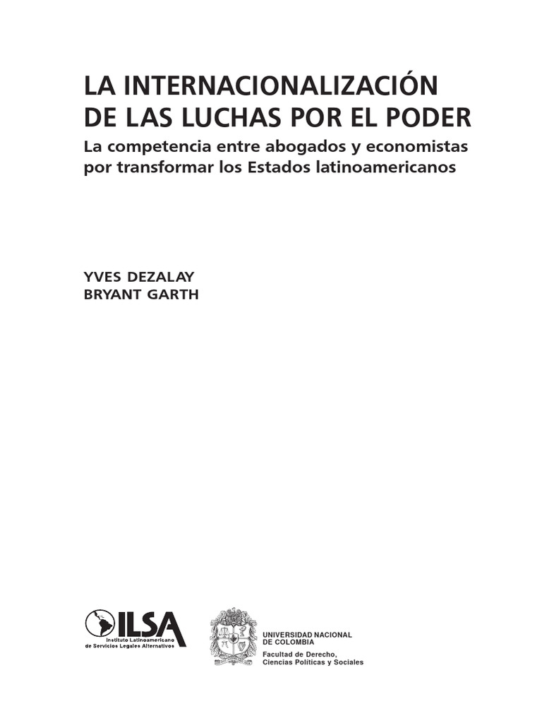 DEZALAY y GARTH - La Internacionalización de Las Luchas Por El Poder | PDF | Augusto Pinochet ...
