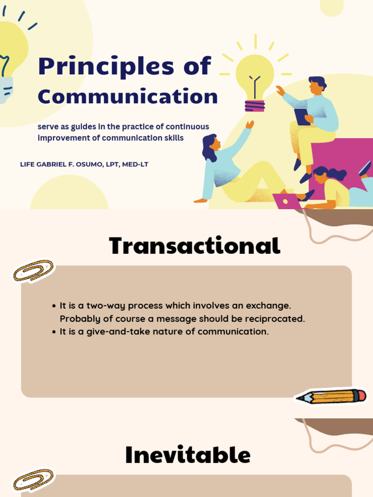 Principles and Ethics of Communication | PDF | Communication | Thought