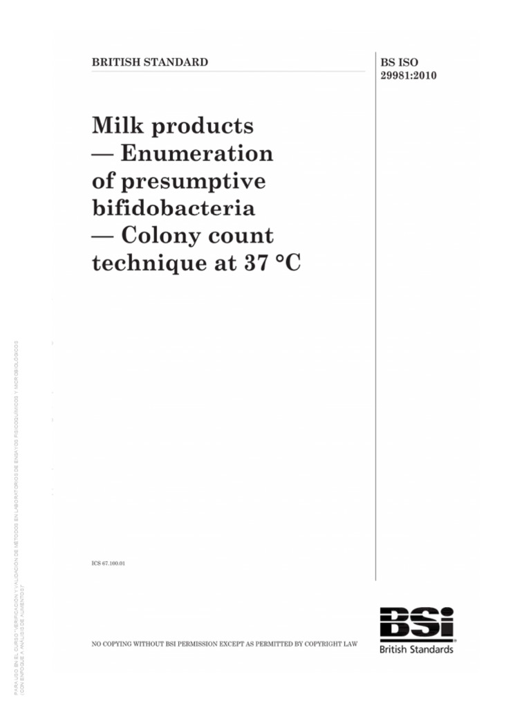 Documento 5 ISO 29981 2010 - IDF 220 2010 Milk Products - Enumeration of Presumptive ...
