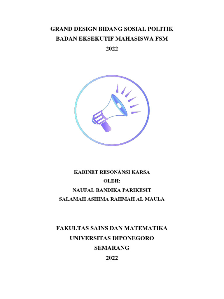GDB Sosial Politik Bem FSM Undip 2022 | PDF