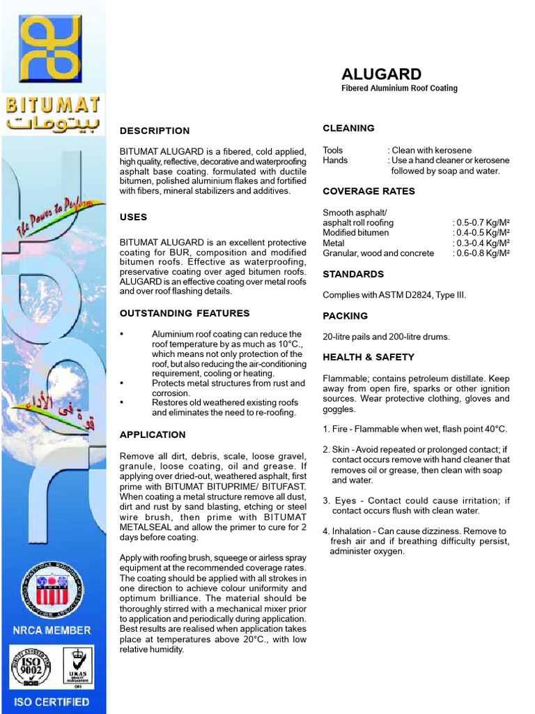 Alugard | PDF | Coating | Roof