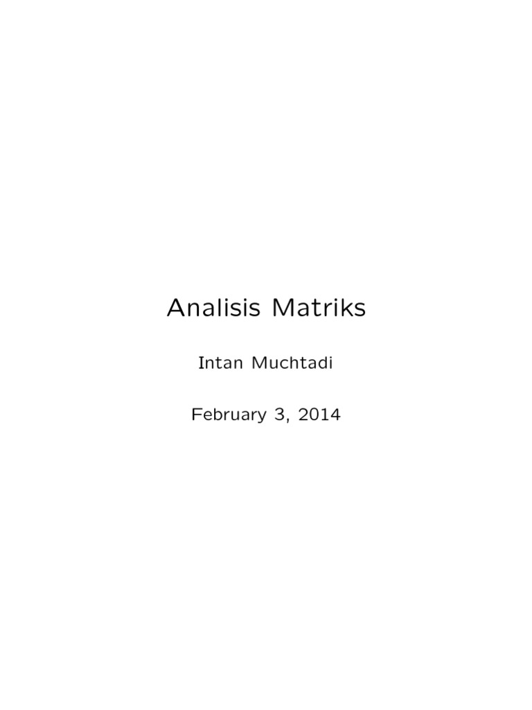 Analisis Matriks - Slide | PDF