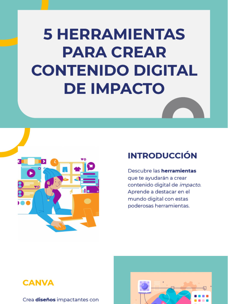 Wepik 5 Herramientas para Crear Contenido Digital de Impacto 20240118012105mj22 | PDF