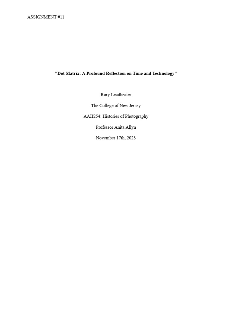 Analysis On Dot Matrix Pdf Composition Visual Arts Vision