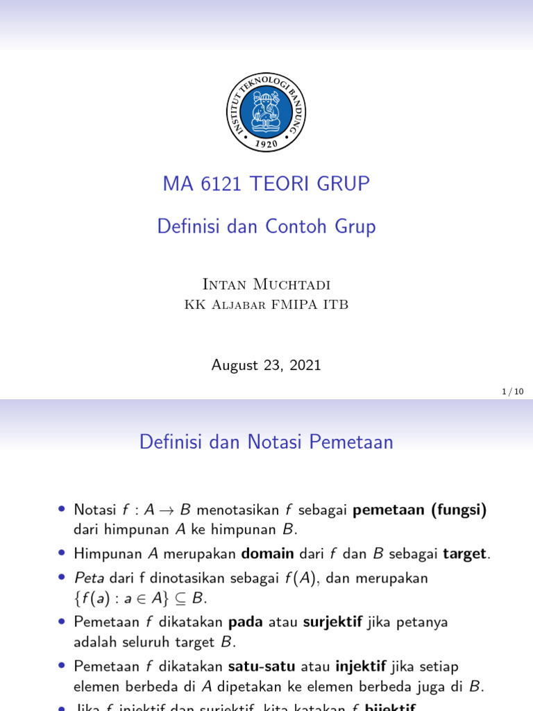 Teori Grup Bab 1 | PDF