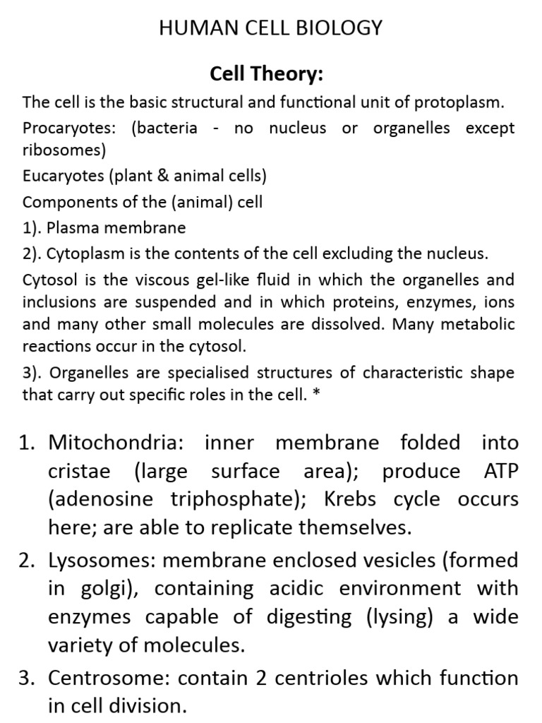 Human Cell Biology | PDF | Meiosis | Mitosis