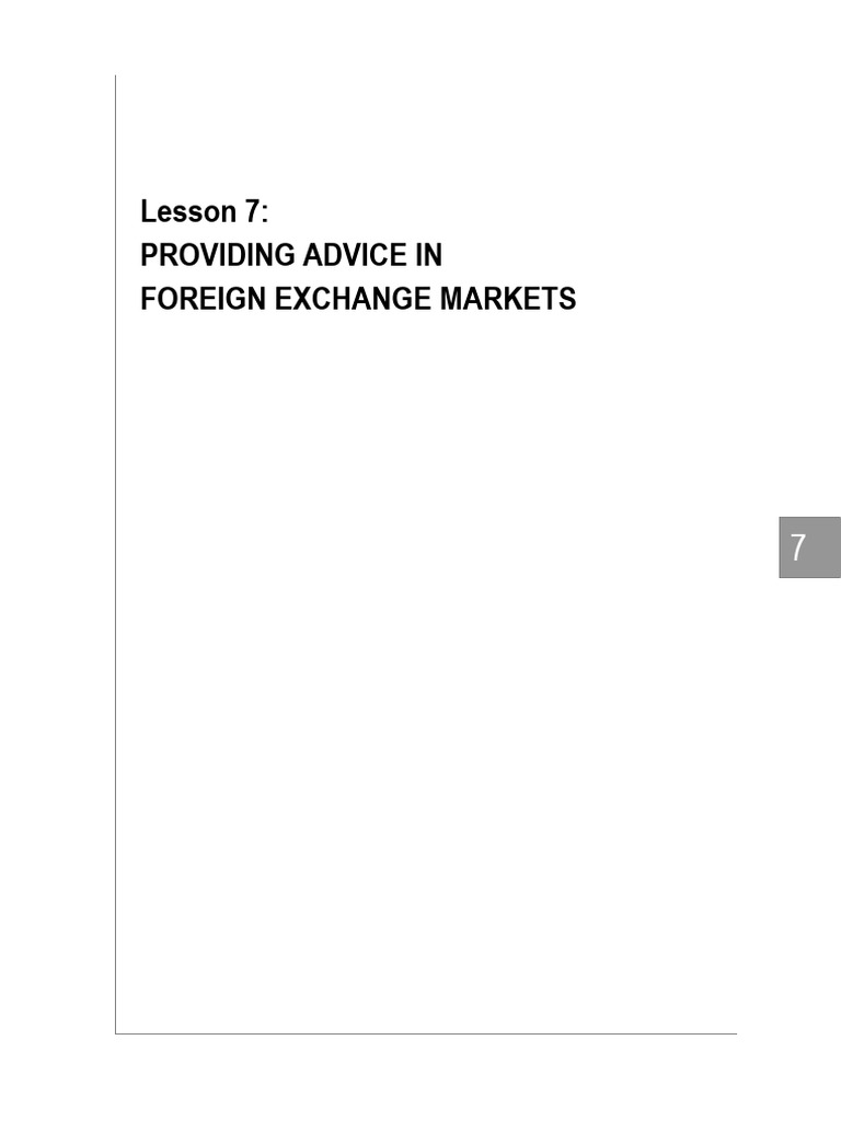 Man08 FX Lesson7 Advice 6 | PDF | Business | Financial Markets