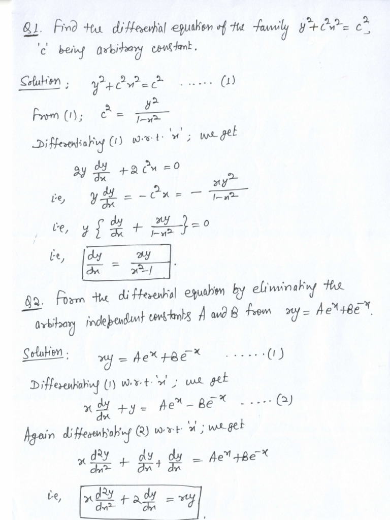 1st Order Differential Equations Pdf