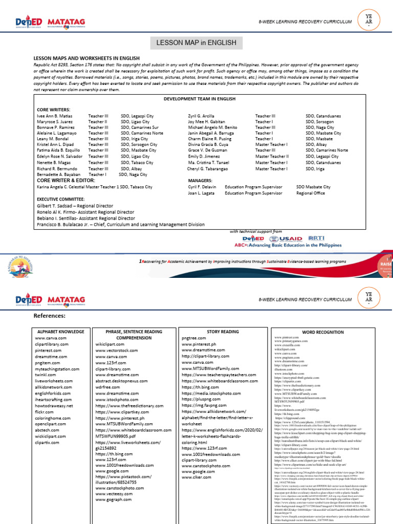 Revised ENG LESSON MAP | PDF | Phonics | Cognition