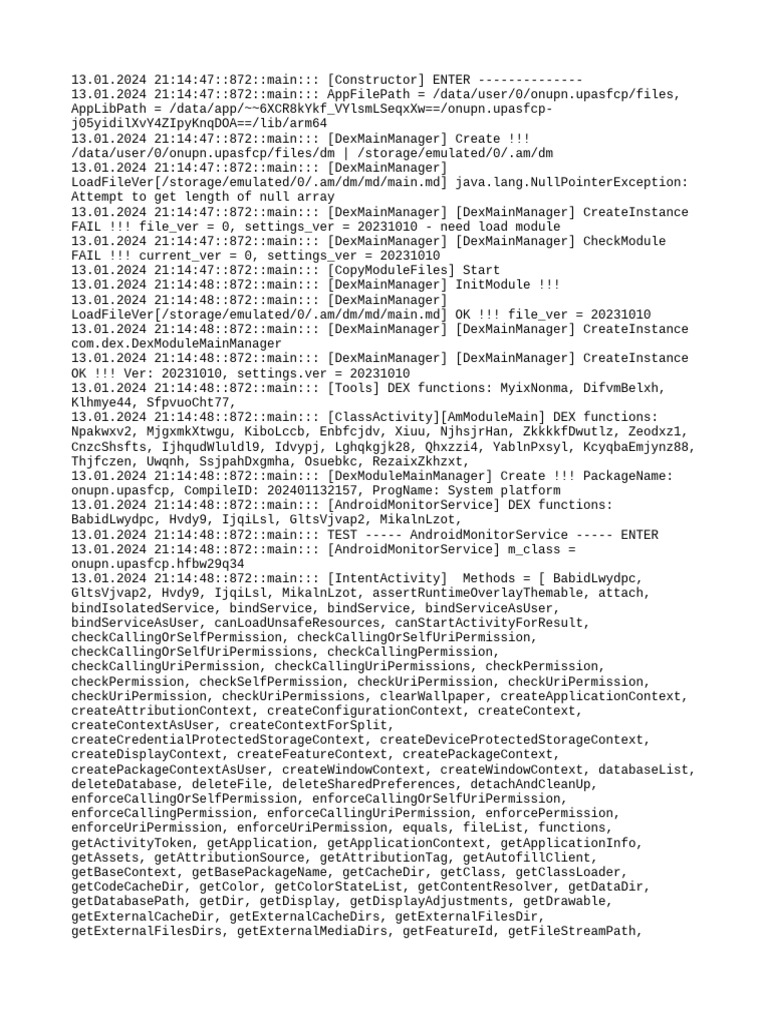 Android DEX Module Initialization Log | PDF | Computer File | Computer Hardware