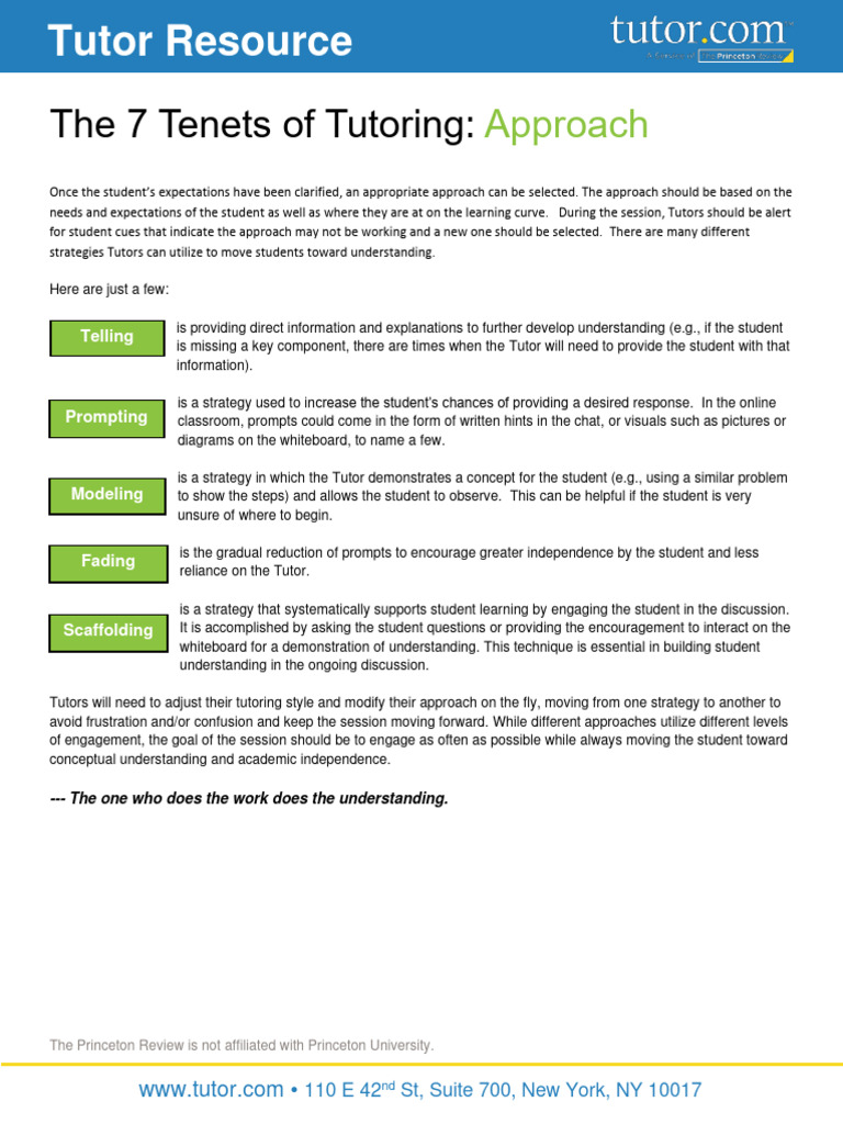 7 Tenets Approach | PDF | Comma | Cognition