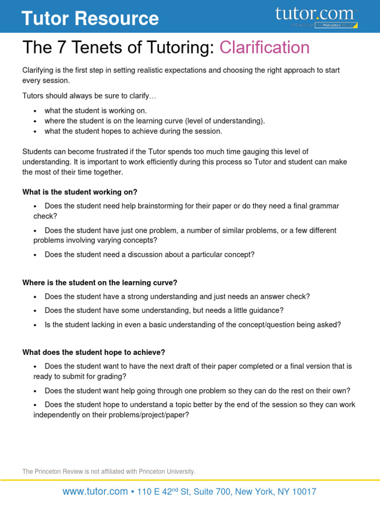 7 Tenets Clarification | PDF | Cognition | Cognitive Science