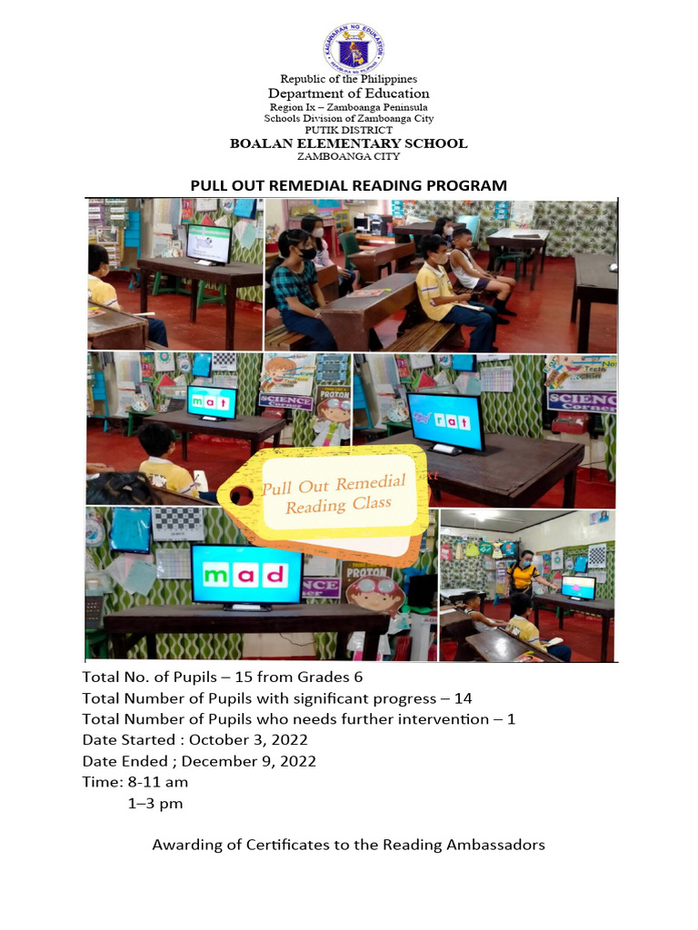 Pull Out Remedial Reading Program | PDF