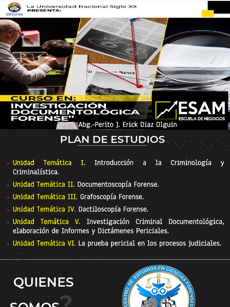 Documentoscopía Forense: Estudio y Aplicaciones | PDF | Ciencia forense ...