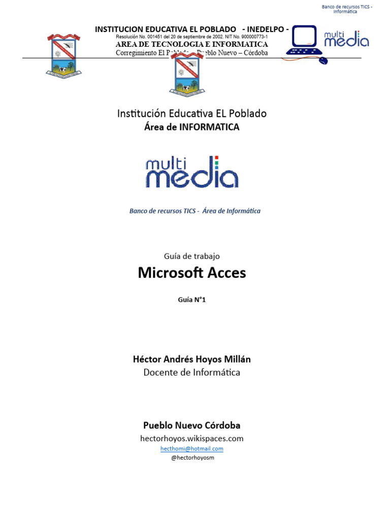 Guia - Microsoft Acces 2010 | PDF | Archivo de computadora | Ventana (informática)