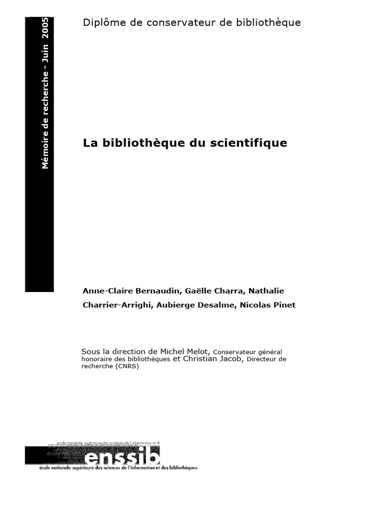 627 La Bibliotheque Du Scientifique | PDF