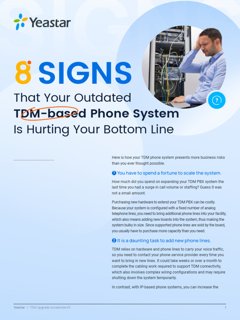 8 Signs Upgrading TDM PBX | PDF | Telephone | Voicemail