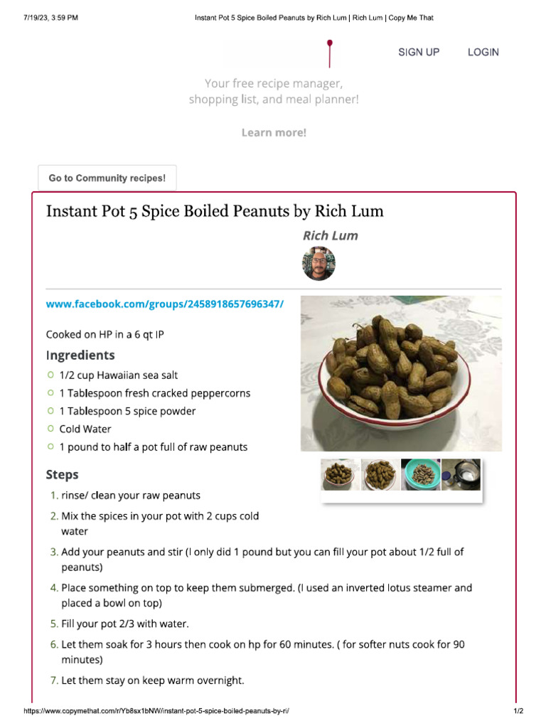 Boiled Peanuts | PDF