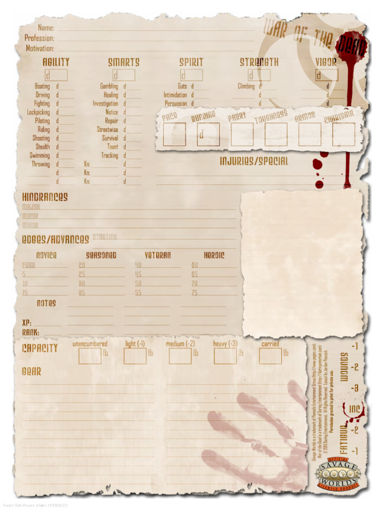 Character Sheet | PDF
