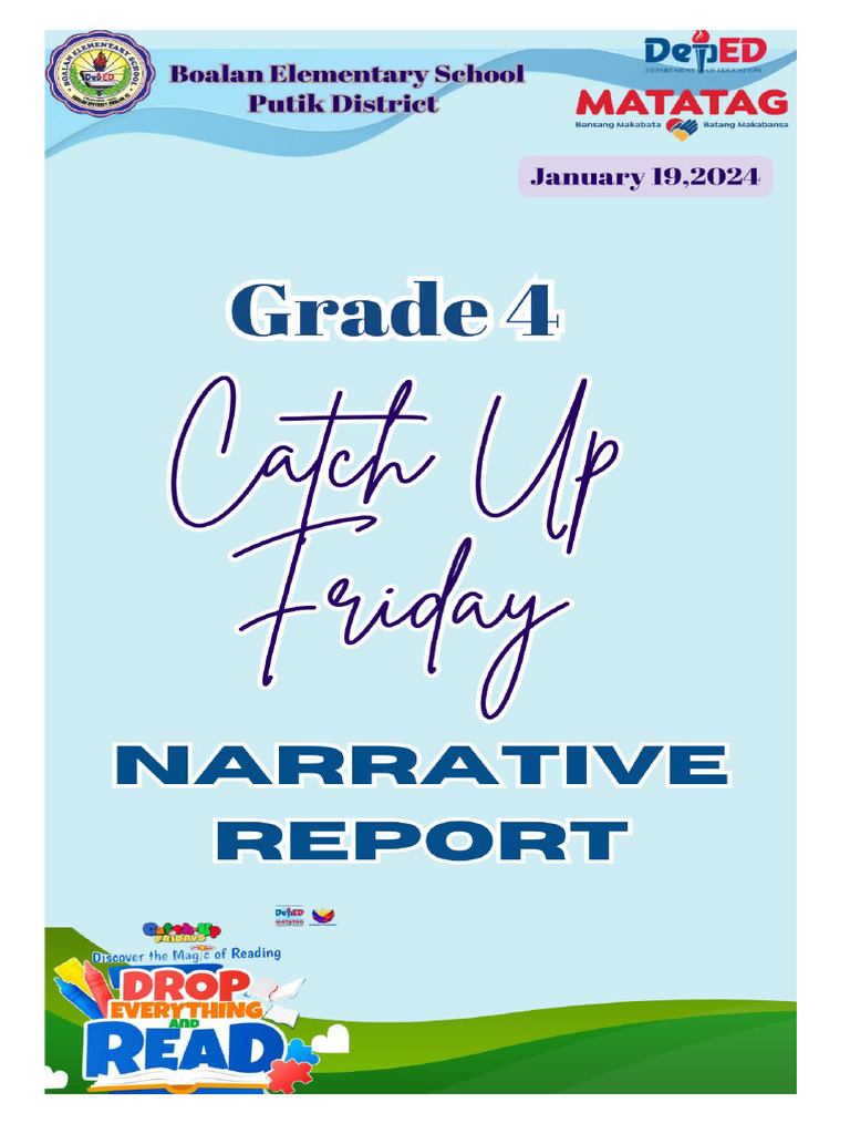 Grade 4 Catch Up Friday Narrative Report | PDF | Teachers | Learning Grade 4 Catch Up Friday Narrative Report | PDF | Teachers | Learning