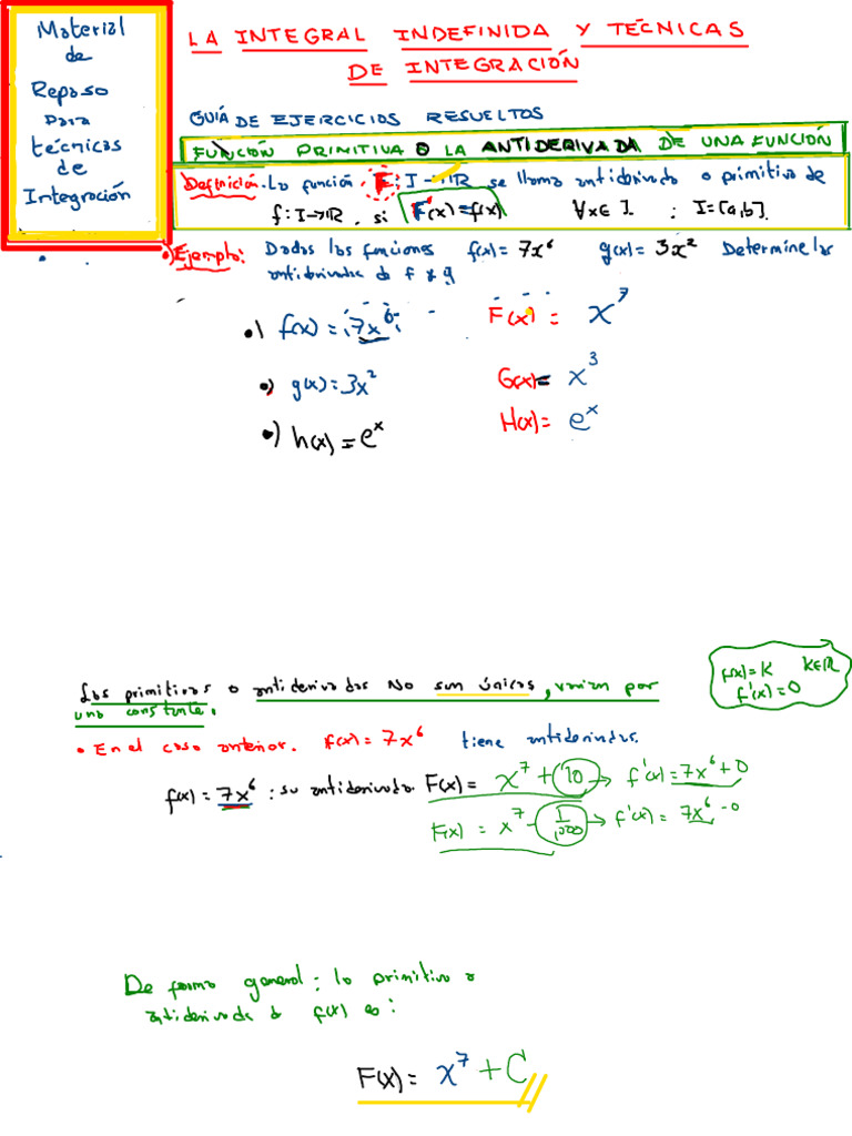 Repaso Tecnicas de Integracion y Formulas | PDF