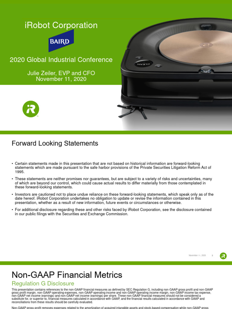 IRBT Investor Presentation Baird111120 | PDF | Income | Taxes