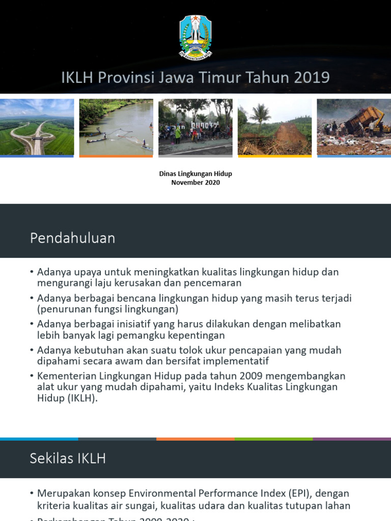 1 - IKLH Provinsi Jawa Timur Tahun 2019 | PDF