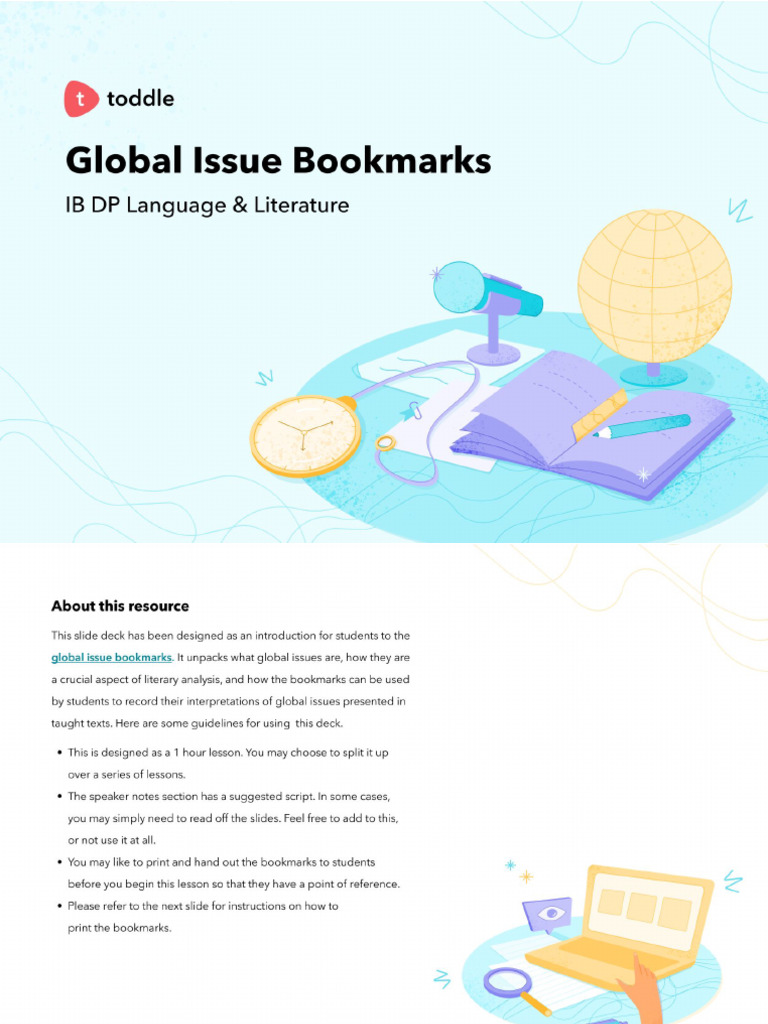 Global Issue Bookmarks Pdf 
