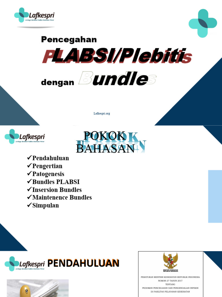 8-1 Pencegahan PLABSI Plebitis Dengan Bundles | PDF | Sains & Matematika