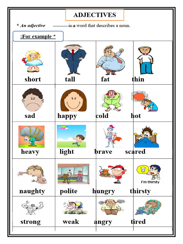 Adjectives Worksheet | Download Free PDF | Adjective | Noun