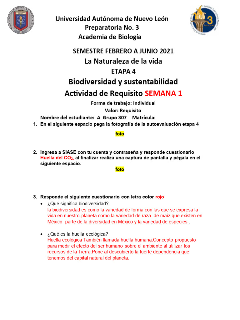 BYAA - Etapa 4 Semana 1 LNDLV | PDF | Biodiversidad | México