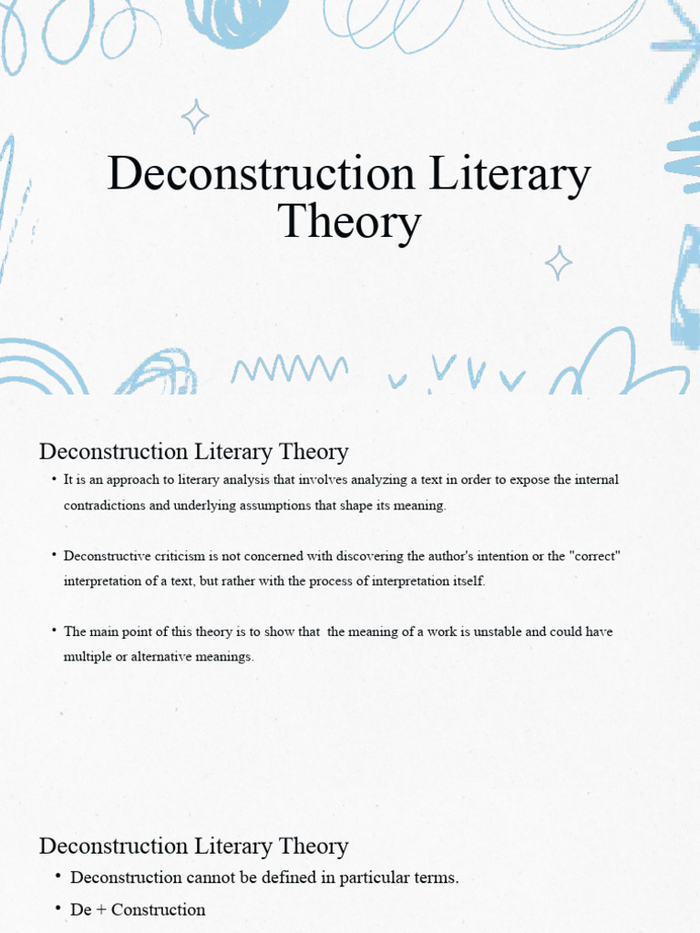 Deconstruction Literary Theory | PDF | Deconstruction | Human Communication