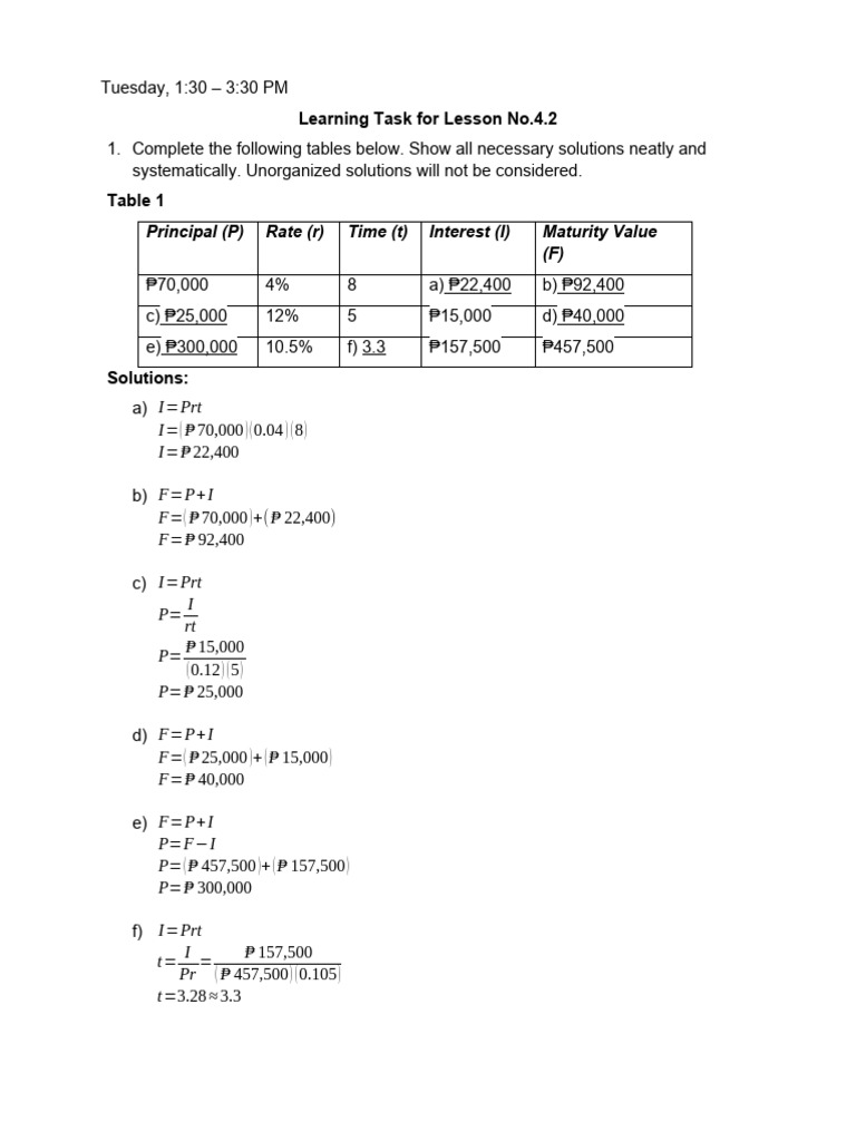 N386, Learning Task No.4.2 | PDF | Renting | Banking