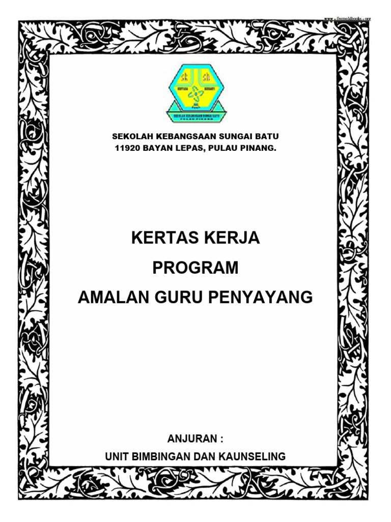 KERTAS KERJA-program Guru Penyayang | PDF | Karier & Perkembangan