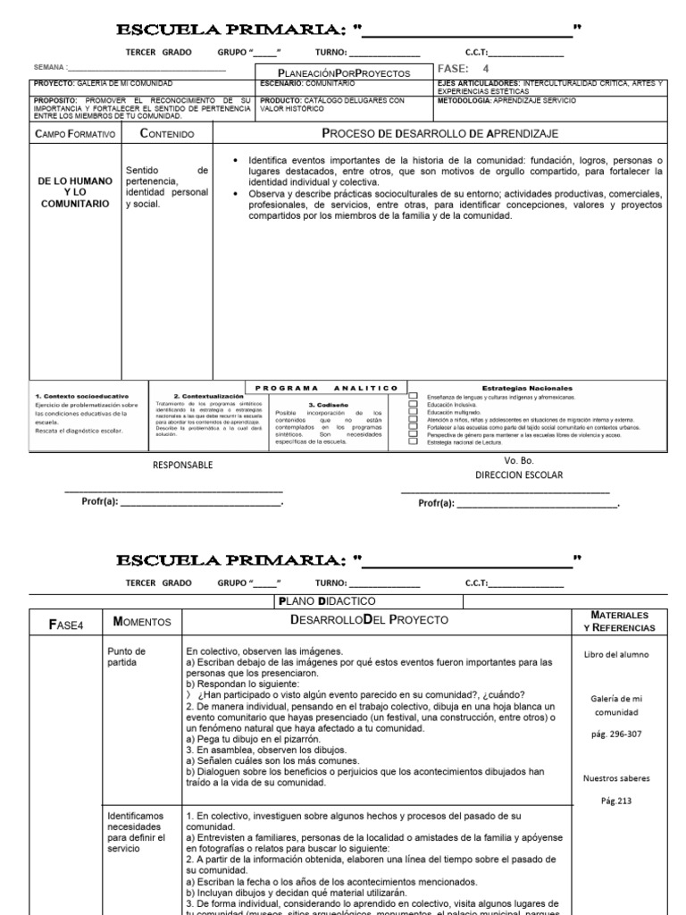 Proyecto Galería De Mi Comunidad Pdf