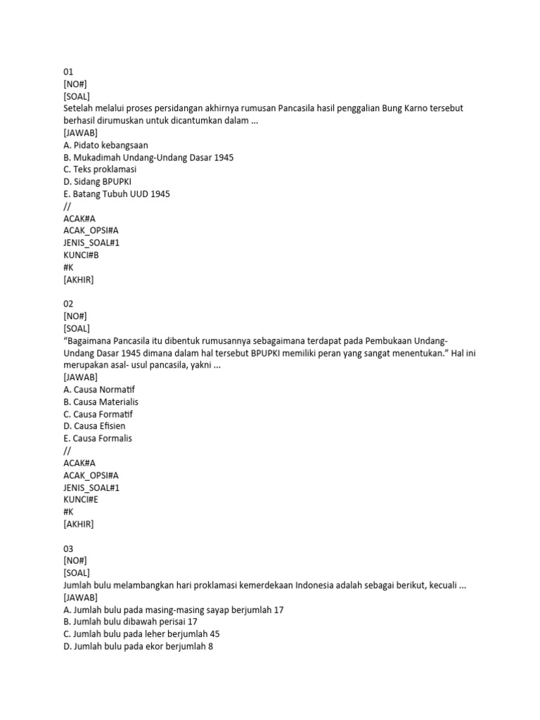 Soal CPNS 15 TWK | PDF