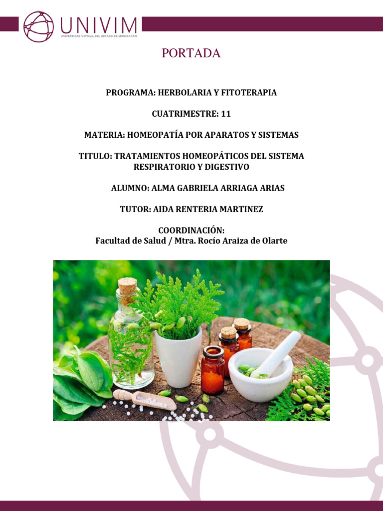 Agabriela - Arriaga - Unidad 1 - Actividad 3 - TRATAMIENTOS HOMEOPÁTICOS DEL SISTEMA ...