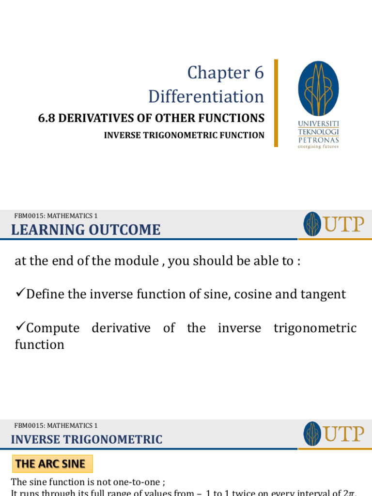 6Hc. Derivative Other Functions - Compressed | PDF | Trigonometric ...