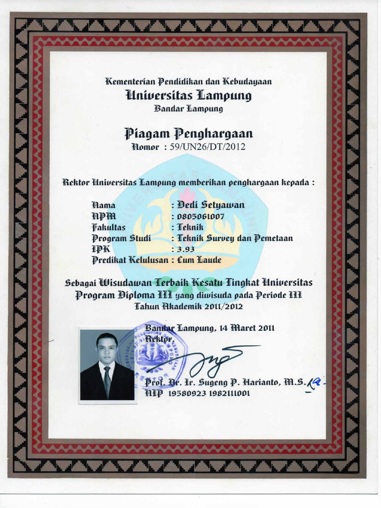 Piagam Kelulusan | PDF