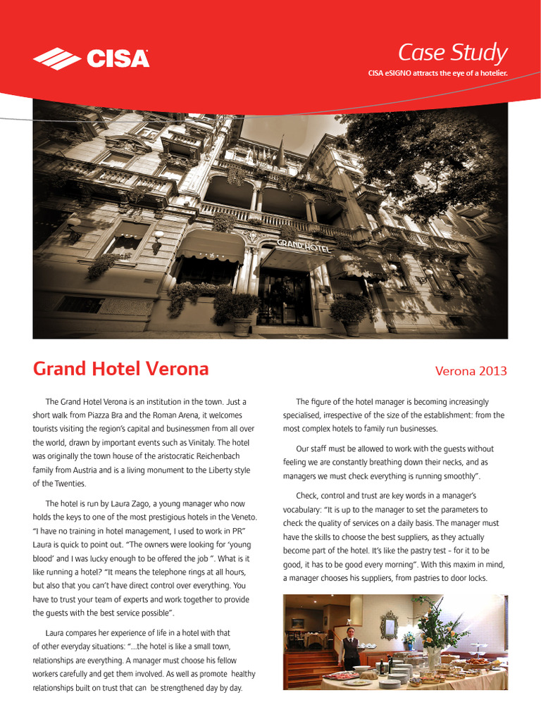 Grand Hotel Verona Case Study | PDF