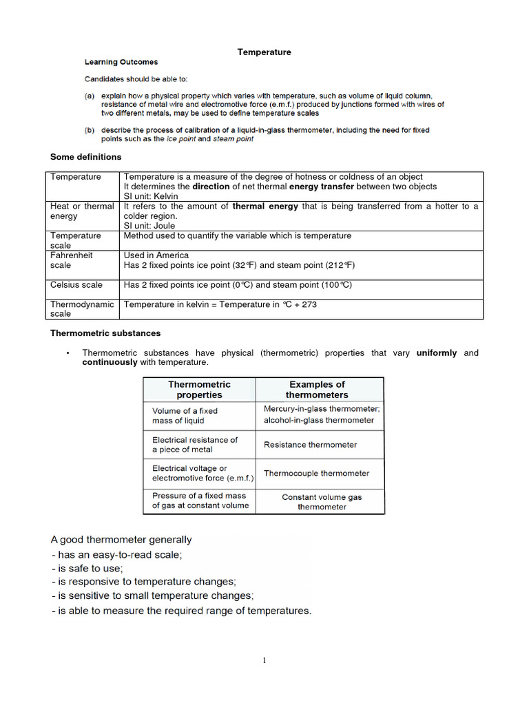 C8 Temperature | PDF | Thermometer | Temperature