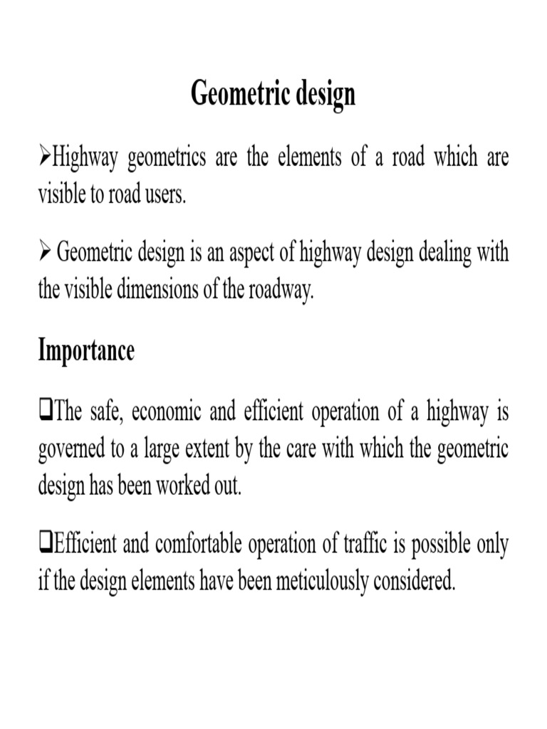 CE-341 L-7 Geometric design [Read-Only] | PDF