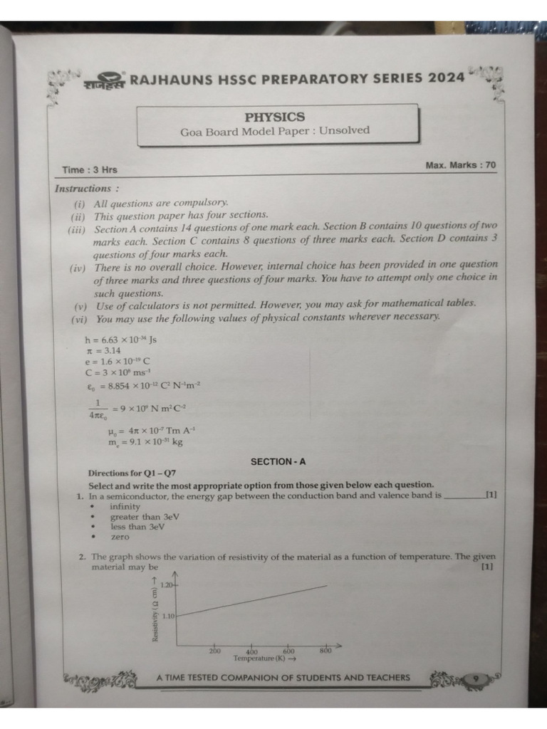 Raj 2024 Paper 1 Unsolved | PDF